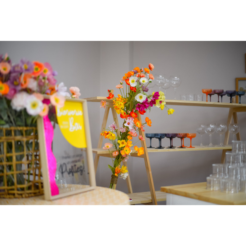 Location de verre couleur- bleu- violet -rose -orange -vert -panaché